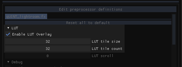 LUT Generation - FRAMED. Screenshot Community